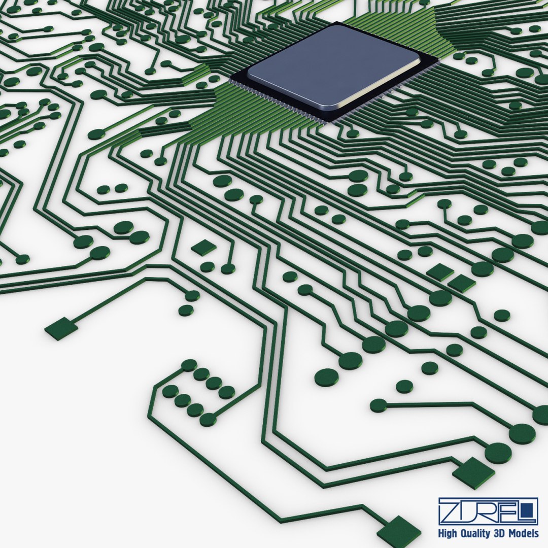 electronic circuit v 1 3d model