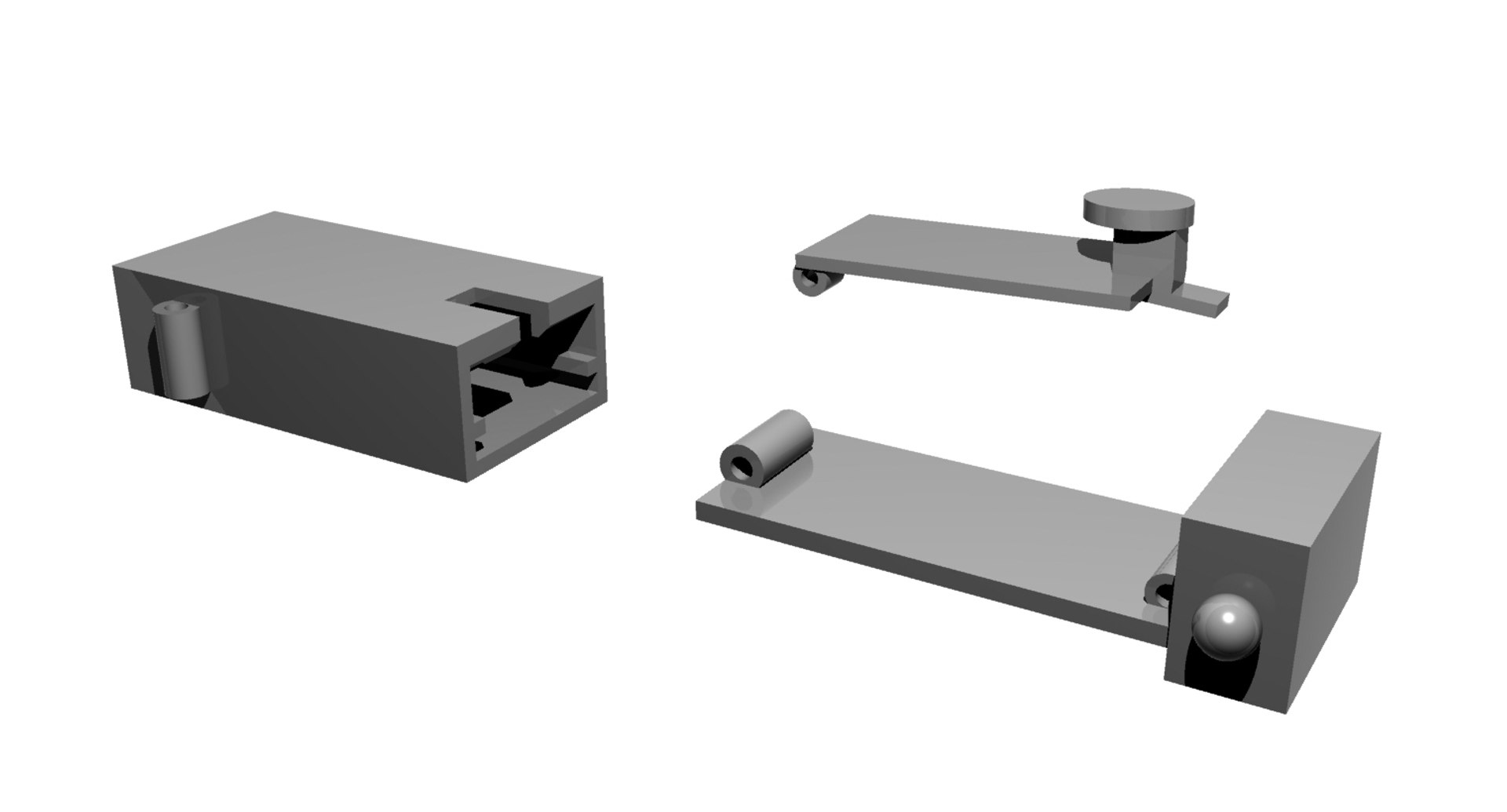 3D Lock Box Long Model - TurboSquid 1400920