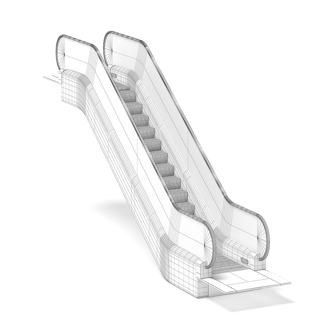 Short Escalator 3D Model - TurboSquid 1327956