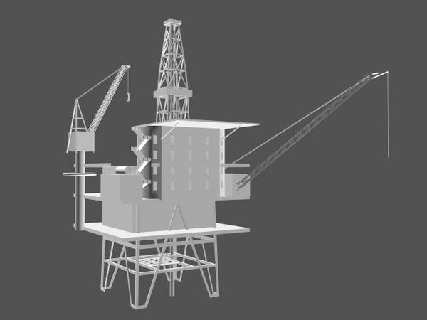 oilrig oil rig 3d max