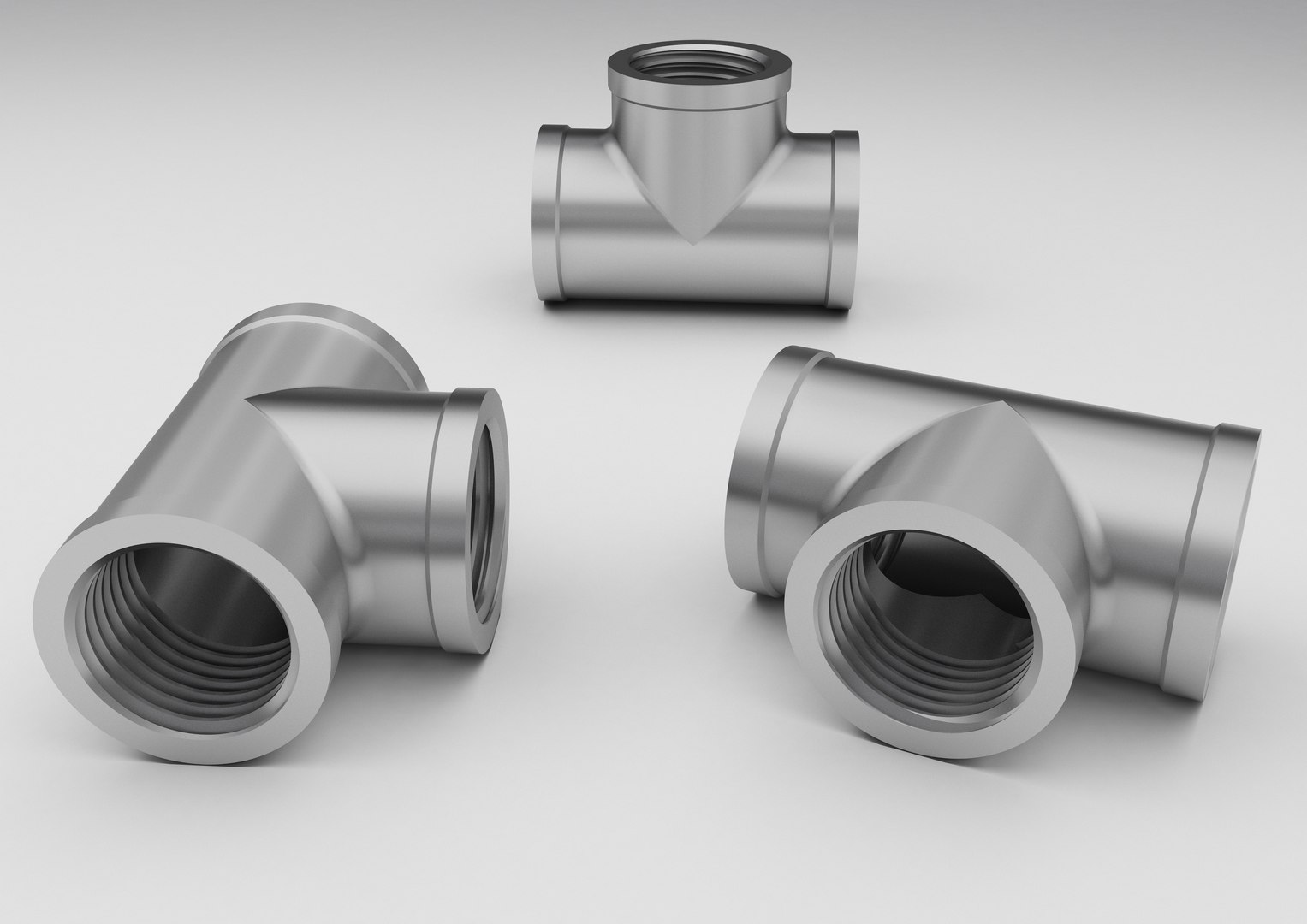 Threaded Fittings Pipe Industrial 3D Model - TurboSquid 1322011