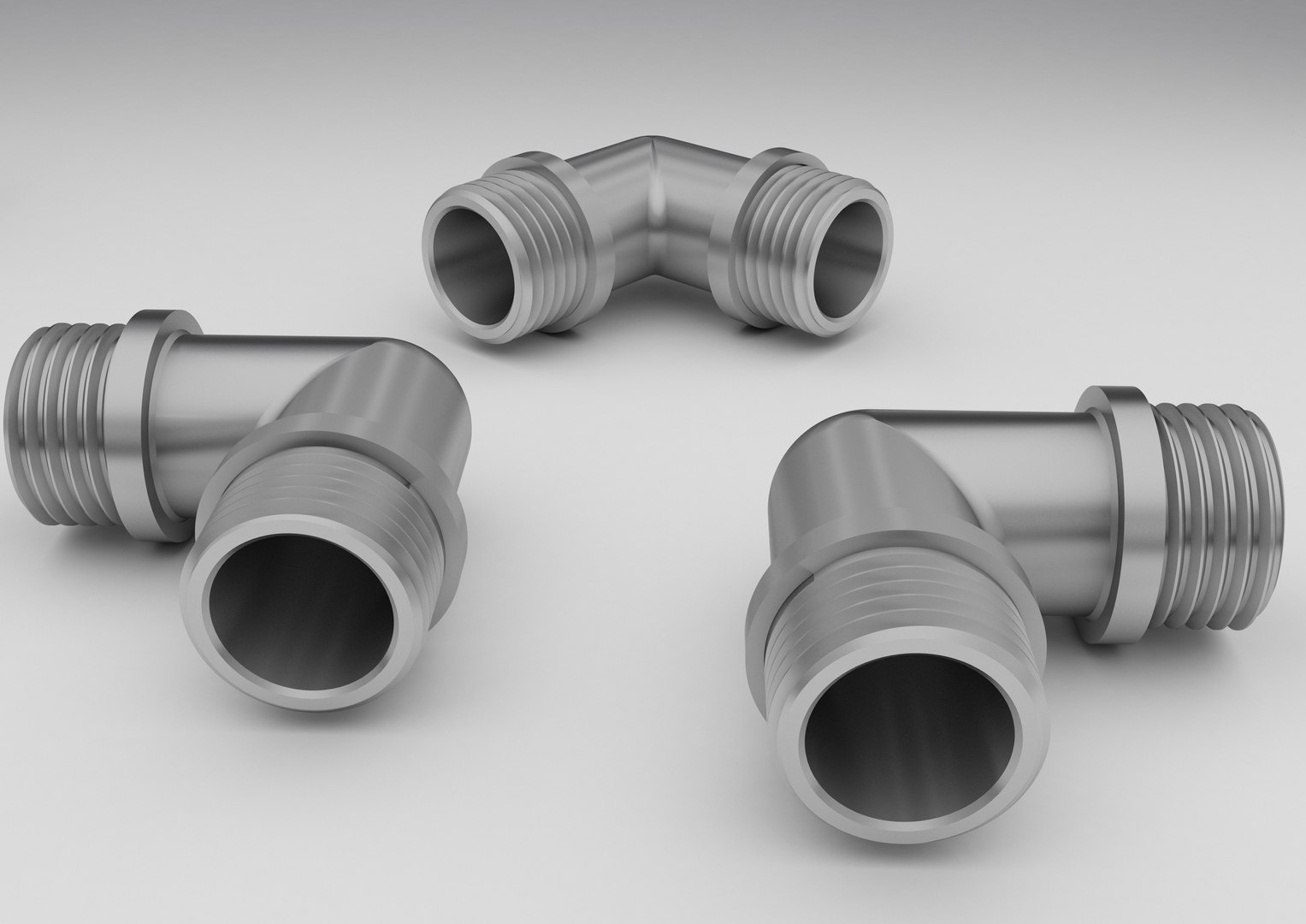 Threaded Fittings Pipe Industrial 3D Model - TurboSquid 1322011