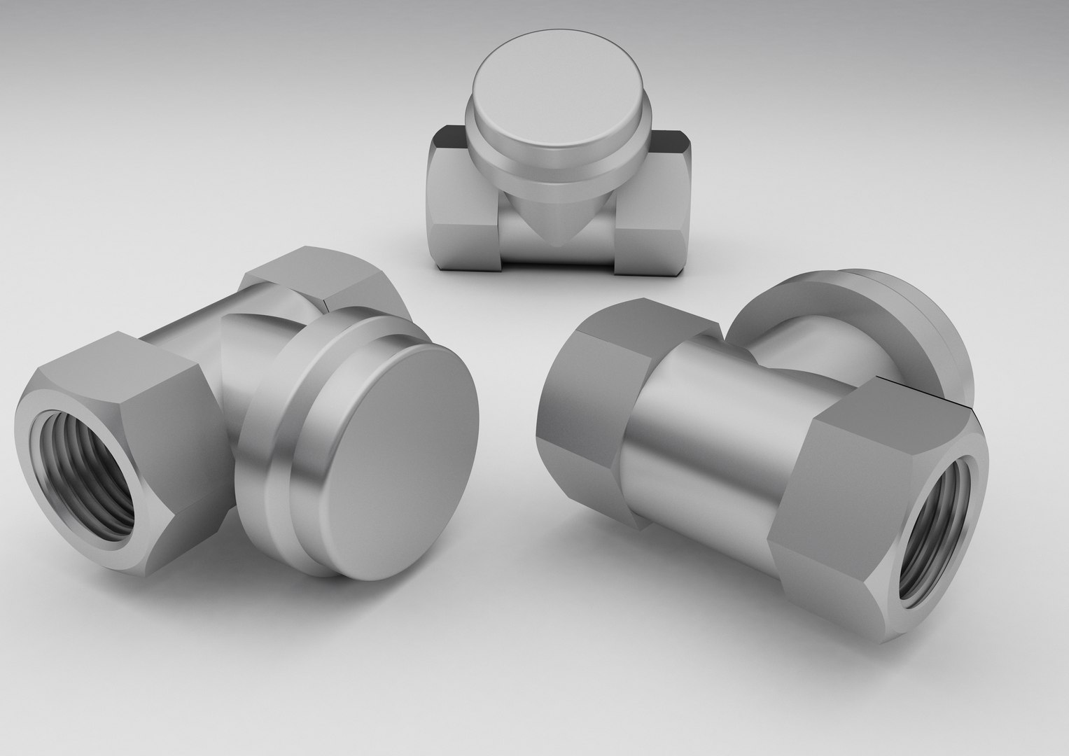 Threaded Fittings Pipe Industrial 3D Model - TurboSquid 1322011