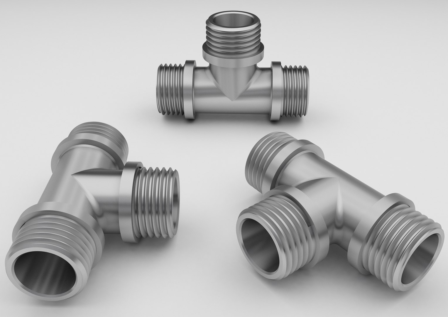 Threaded Fittings Pipe Industrial 3D Model - TurboSquid 1322011