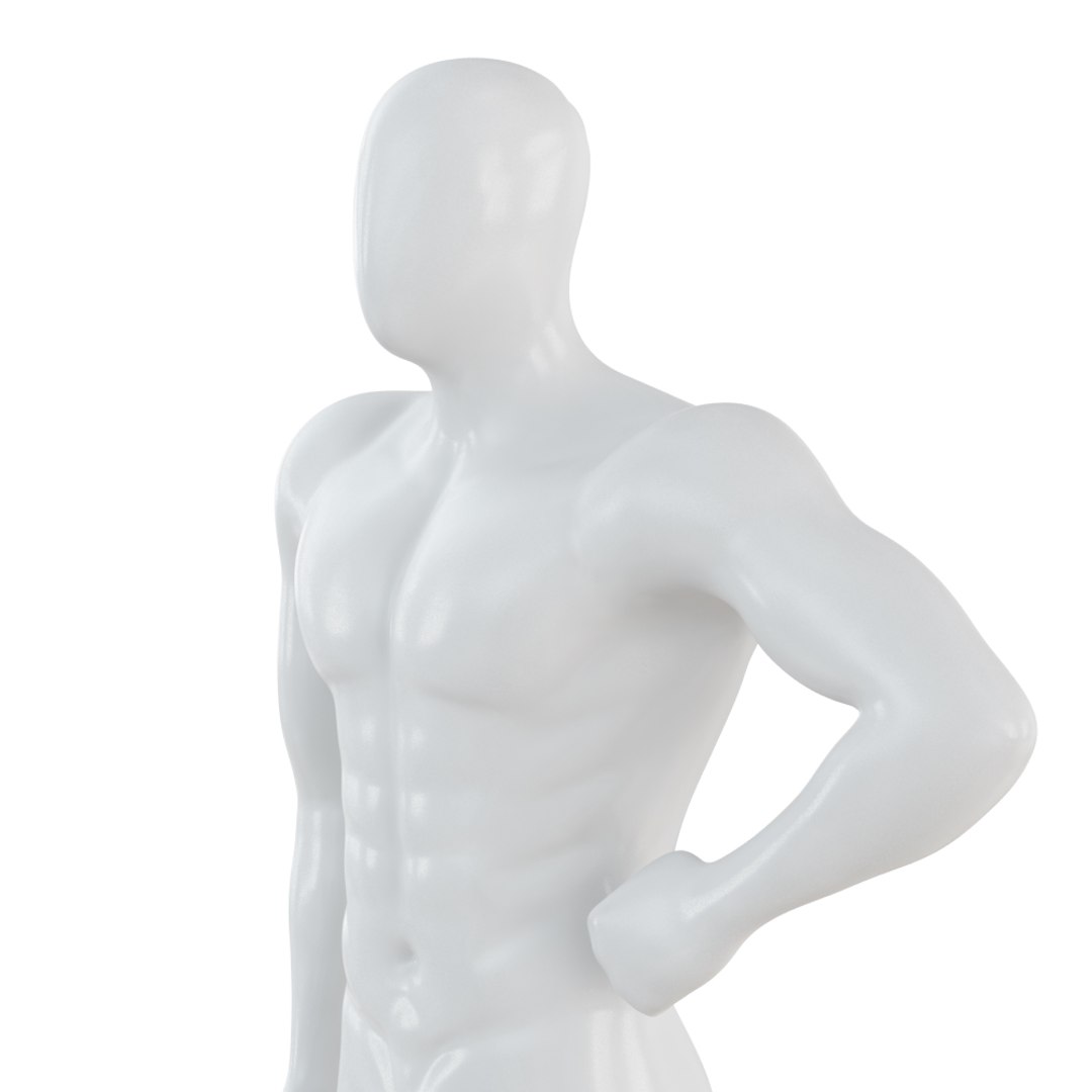 3D Man Mannequin White Model - TurboSquid 1680959