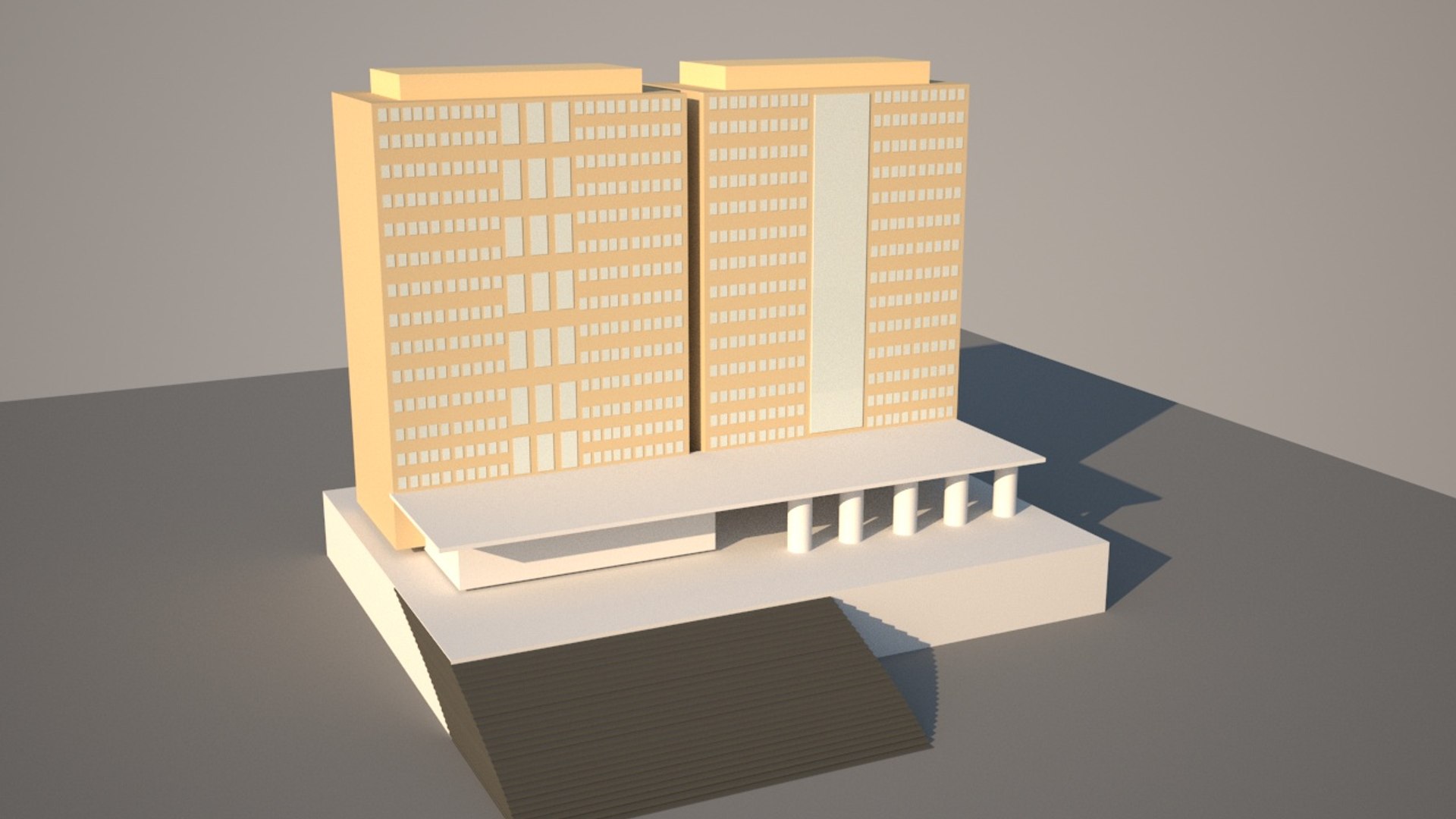 Simple Hotel 3D Model - TurboSquid 1304400