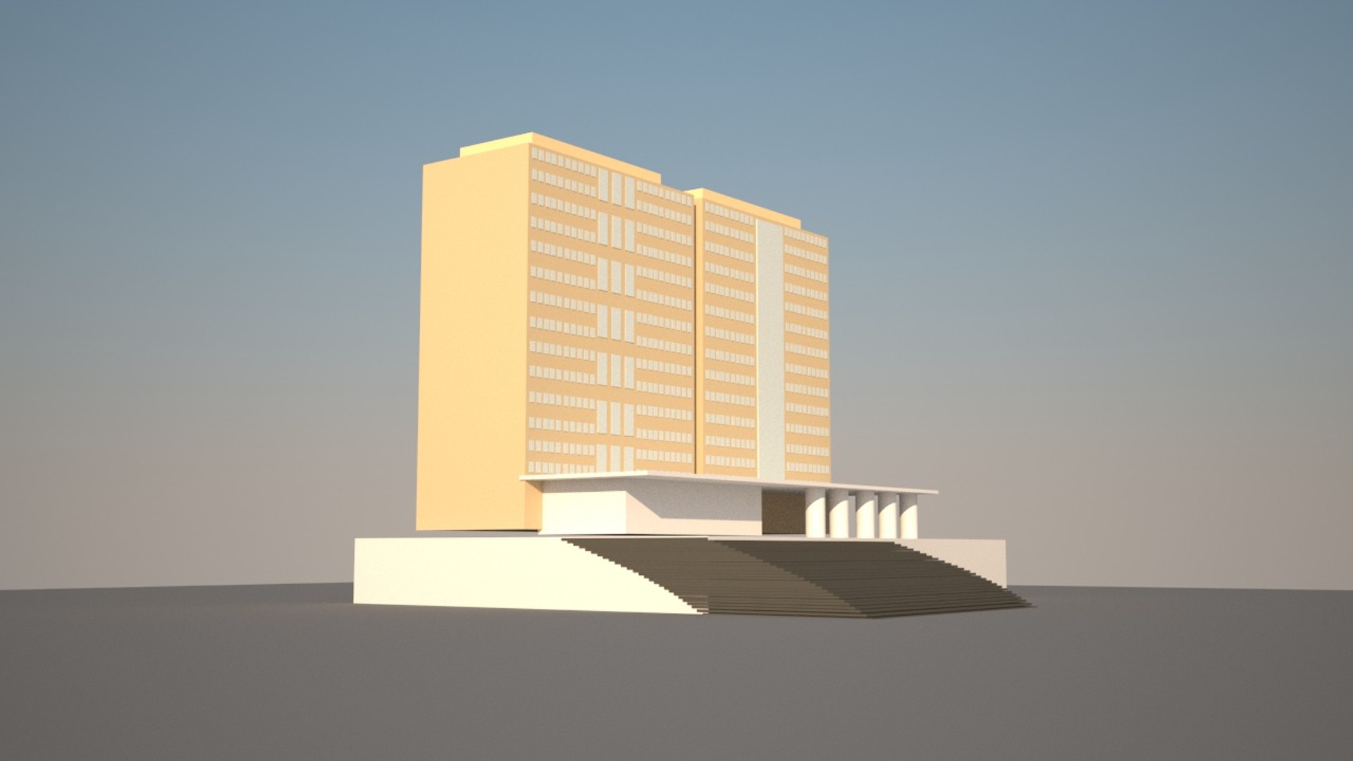 Simple Hotel 3D Model - TurboSquid 1304400