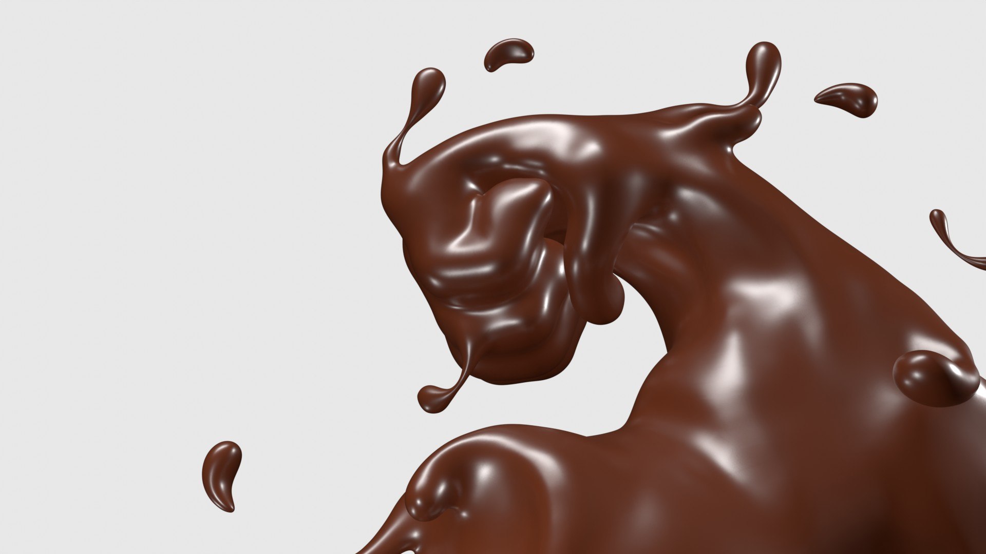 Chocolate Liquid Splash 015 3D Model - TurboSquid 2519417