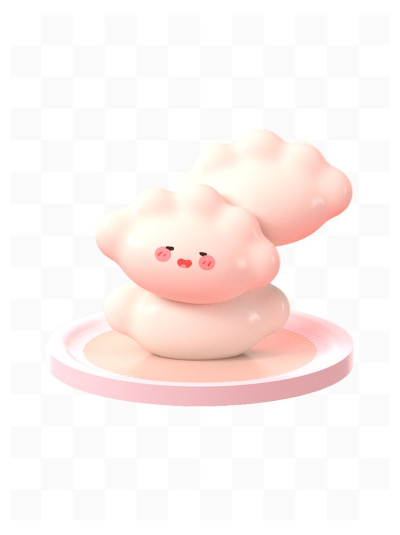 Cartoon Cute Dumplings 3D Model - TurboSquid 2044026
