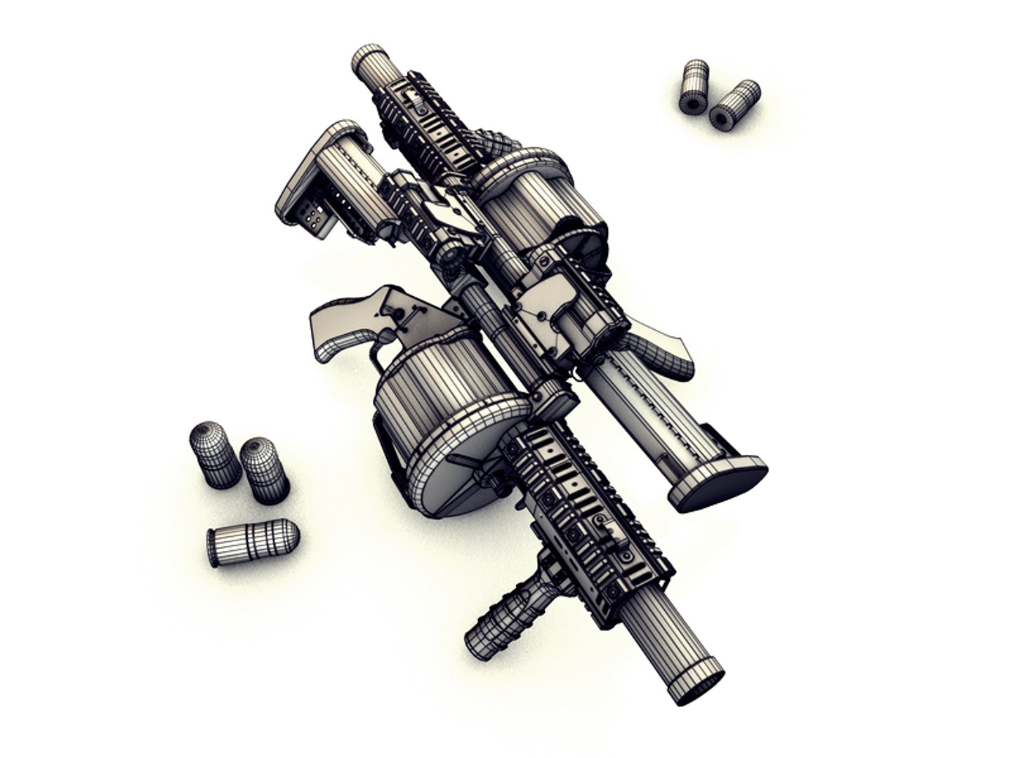 Mgl Multiple Grenade Launcher 3d Model