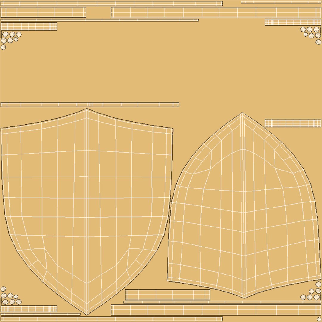 3D Gold Shield - TurboSquid 2050317