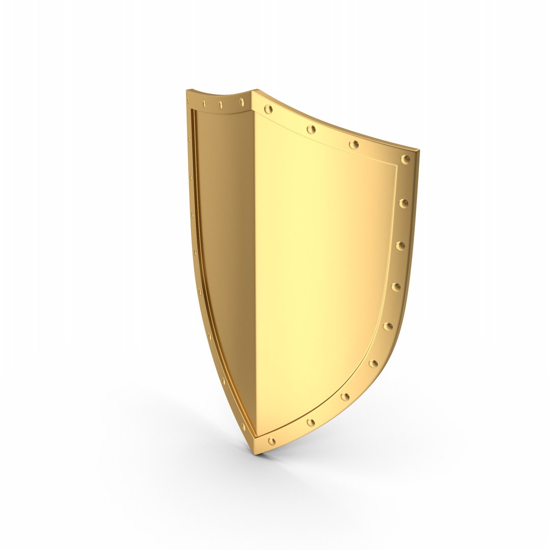 3D Gold Shield - TurboSquid 2050317