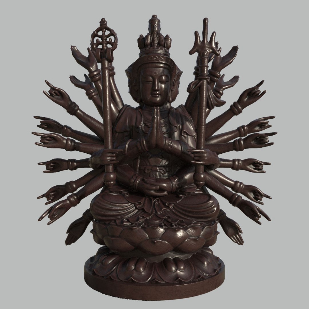 3d model thousand-hand bodhisattva