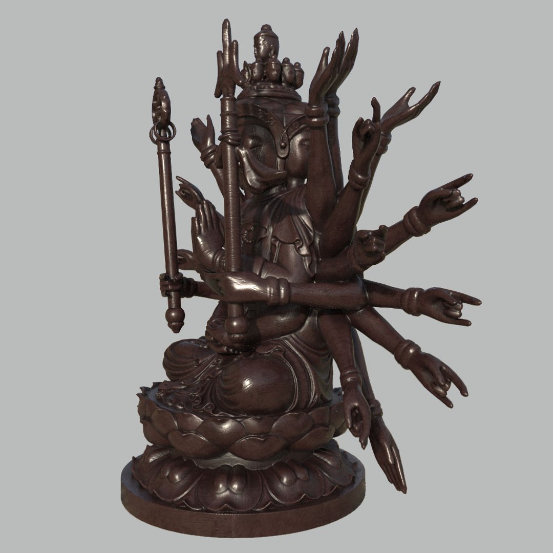 3d model thousand-hand bodhisattva