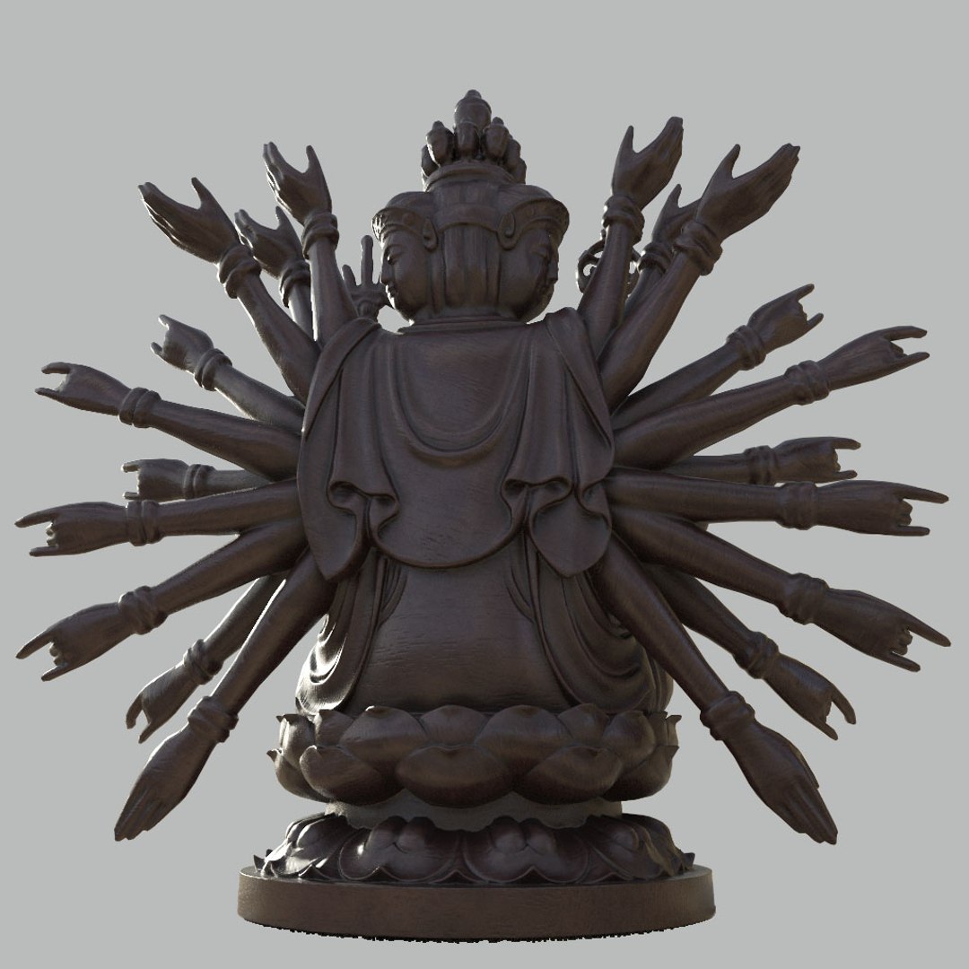 3d model thousand-hand bodhisattva
