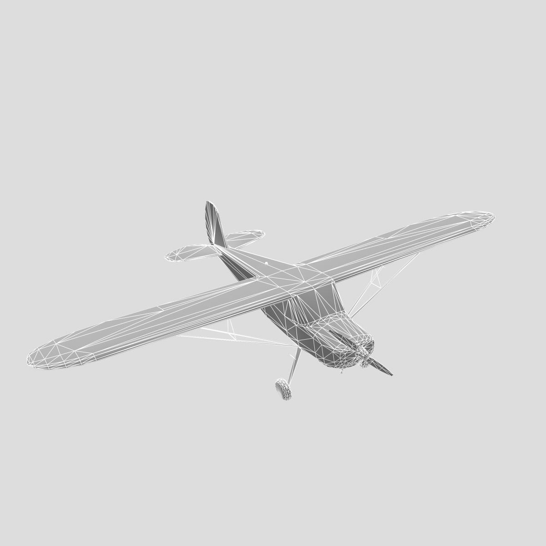Cessna 140 Basic Aircraft 3d Max