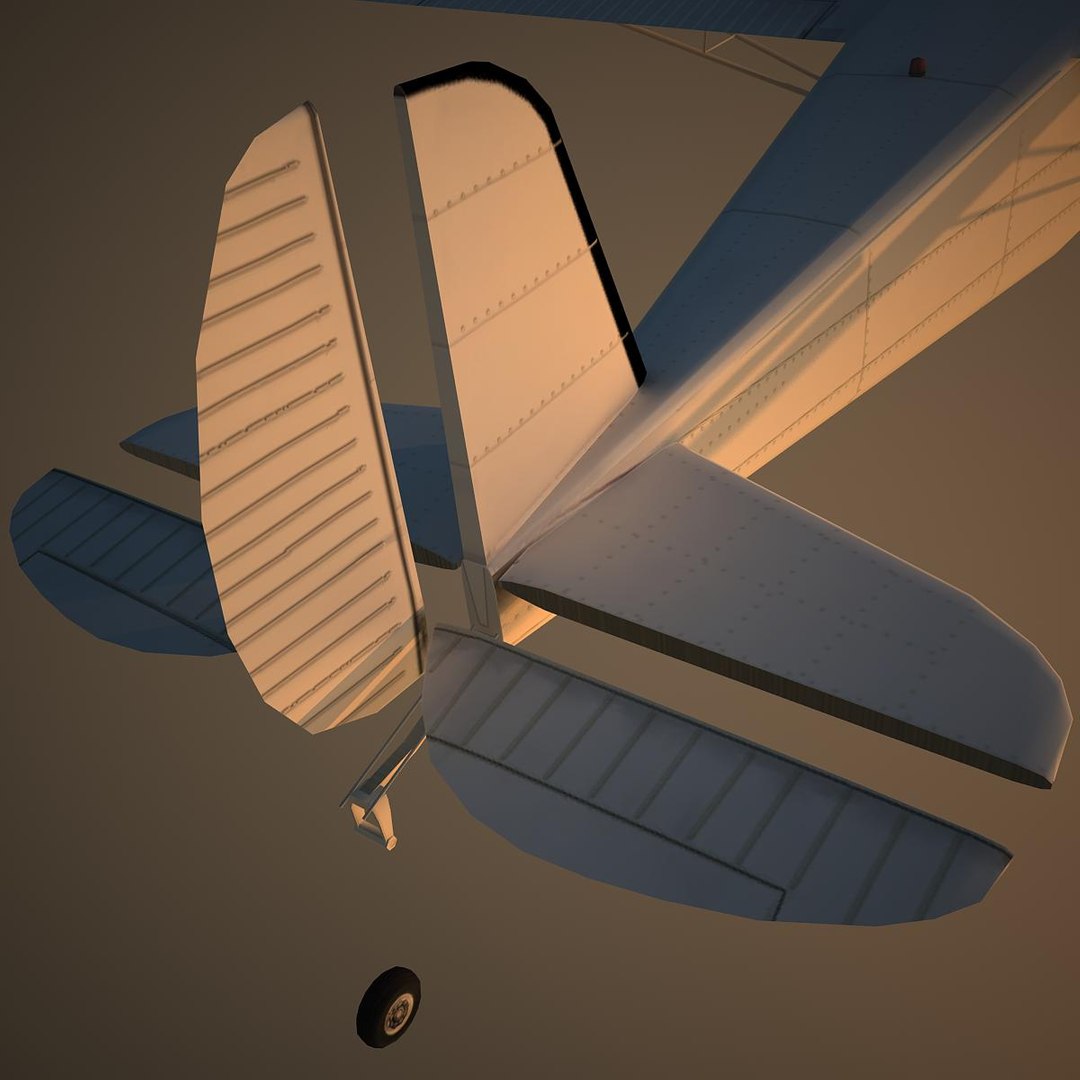 Cessna 140 Basic Aircraft 3d Max