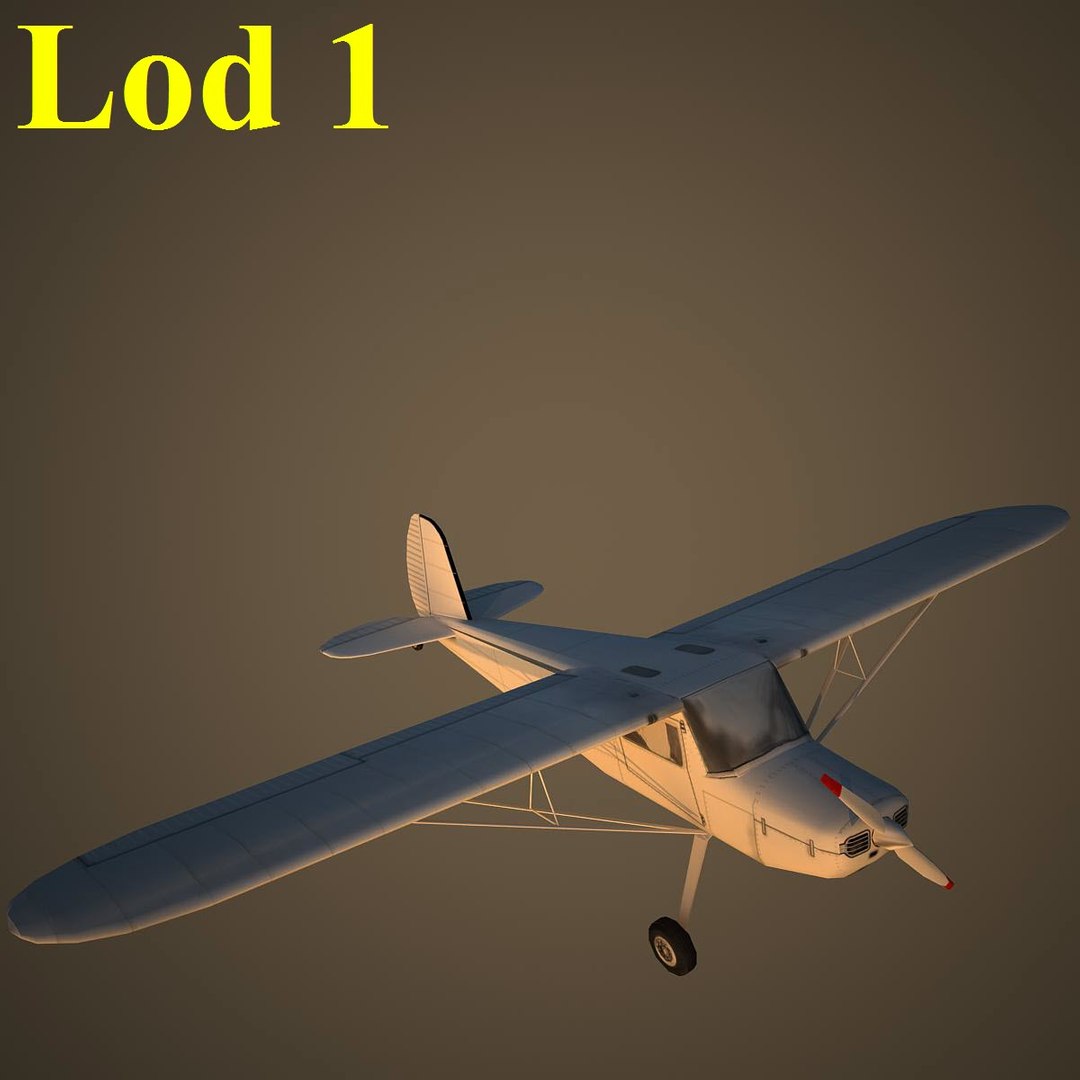 Cessna 140 Basic Aircraft 3d Max