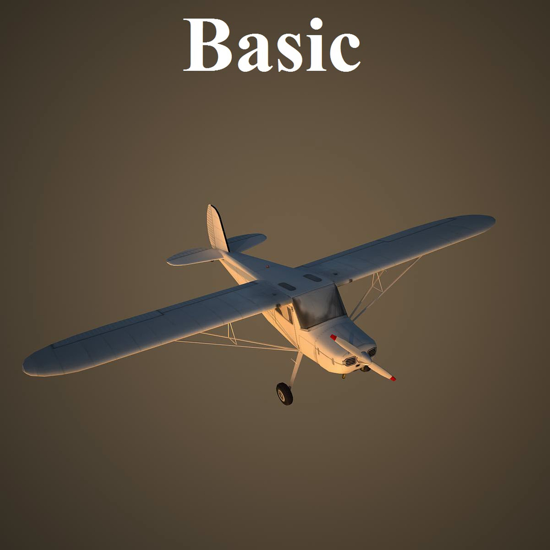 Cessna 140 Basic Aircraft 3d Max