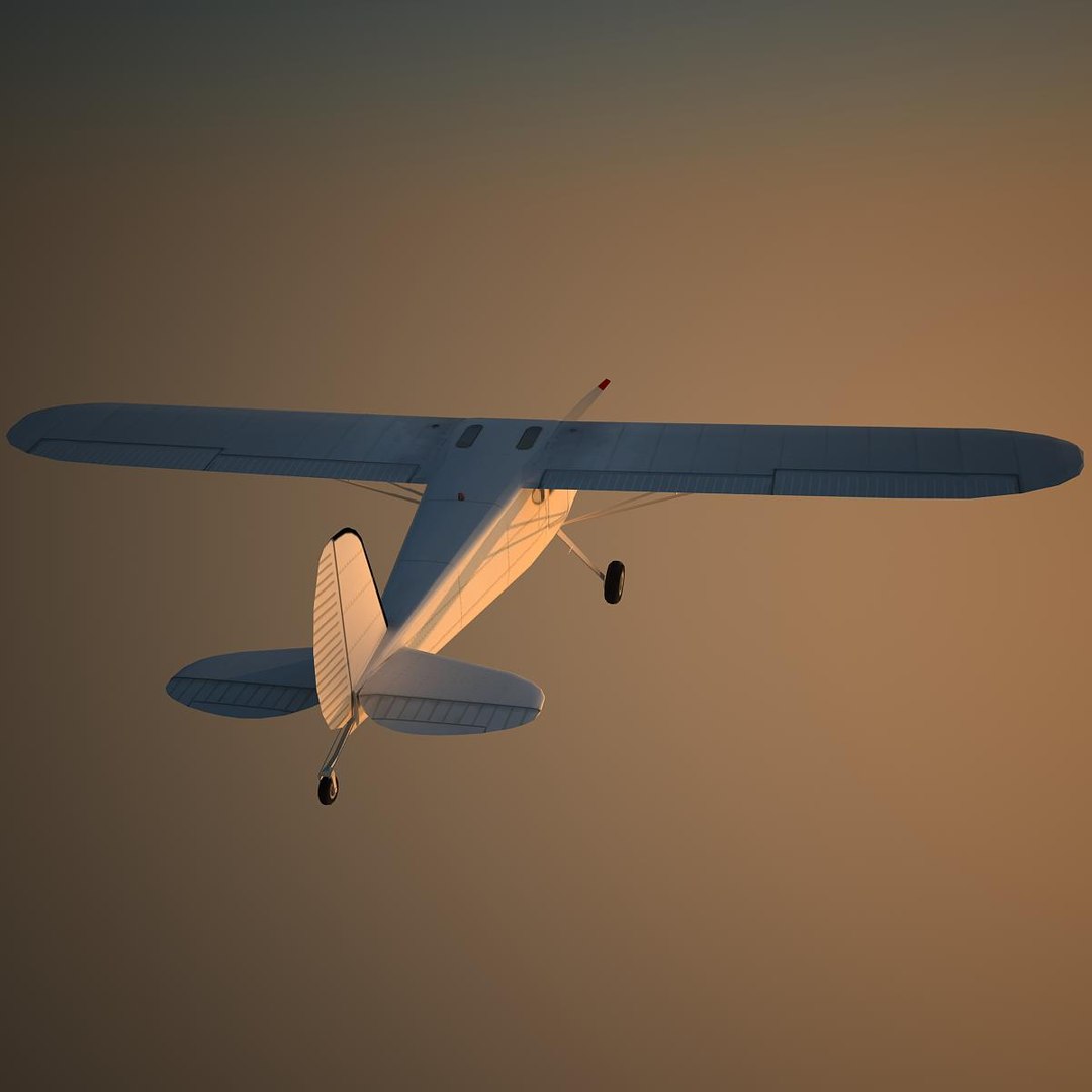 Cessna 140 Basic Aircraft 3d Max
