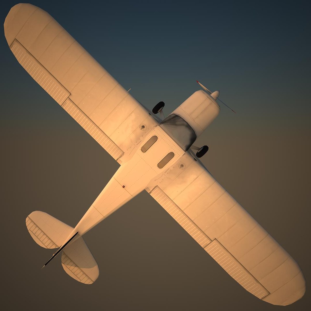 Cessna 140 Basic Aircraft 3d Max