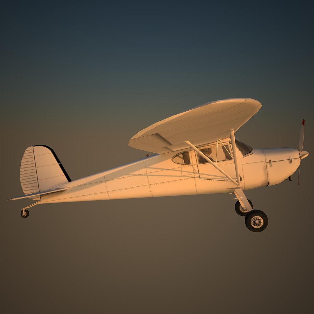 Cessna 140 Basic Aircraft 3d Max