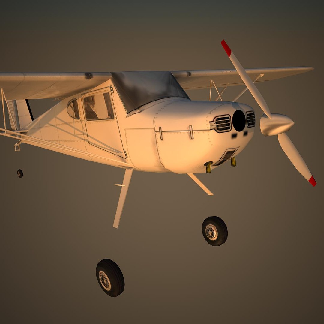 Cessna 140 Basic Aircraft 3d Max