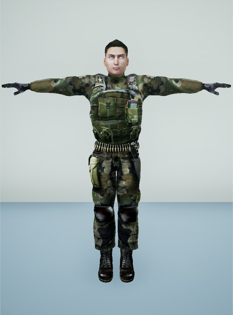 3d Rigged Character Solder