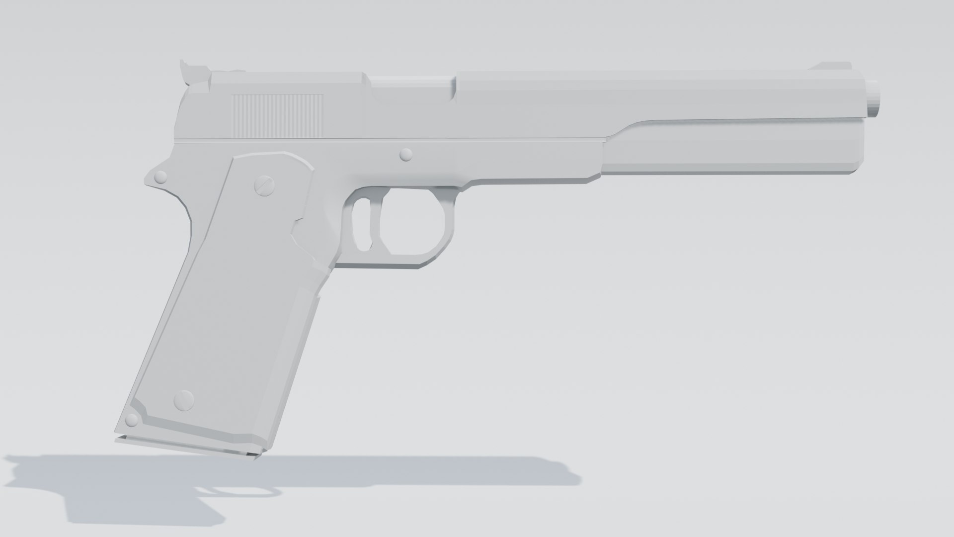 Simple pistol 3D model - TurboSquid 1649613