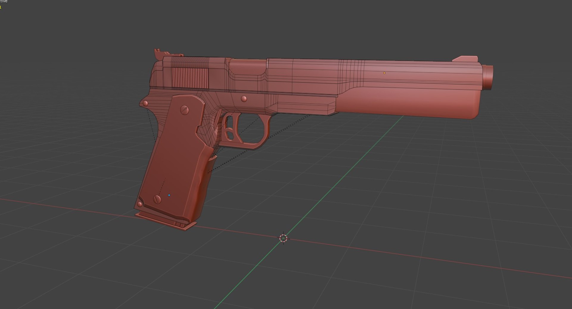 Simple pistol 3D model - TurboSquid 1649613