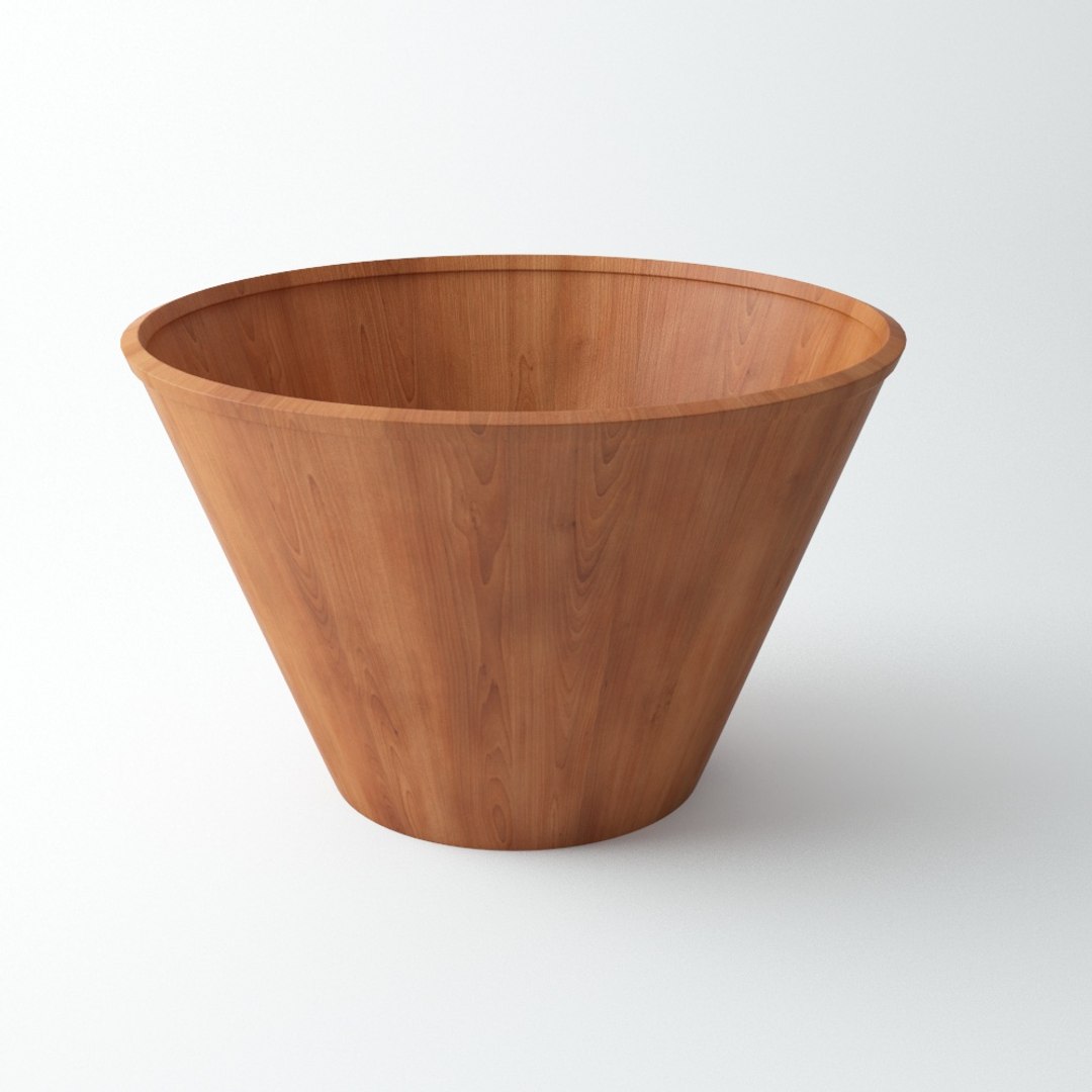 3d model wood bowl