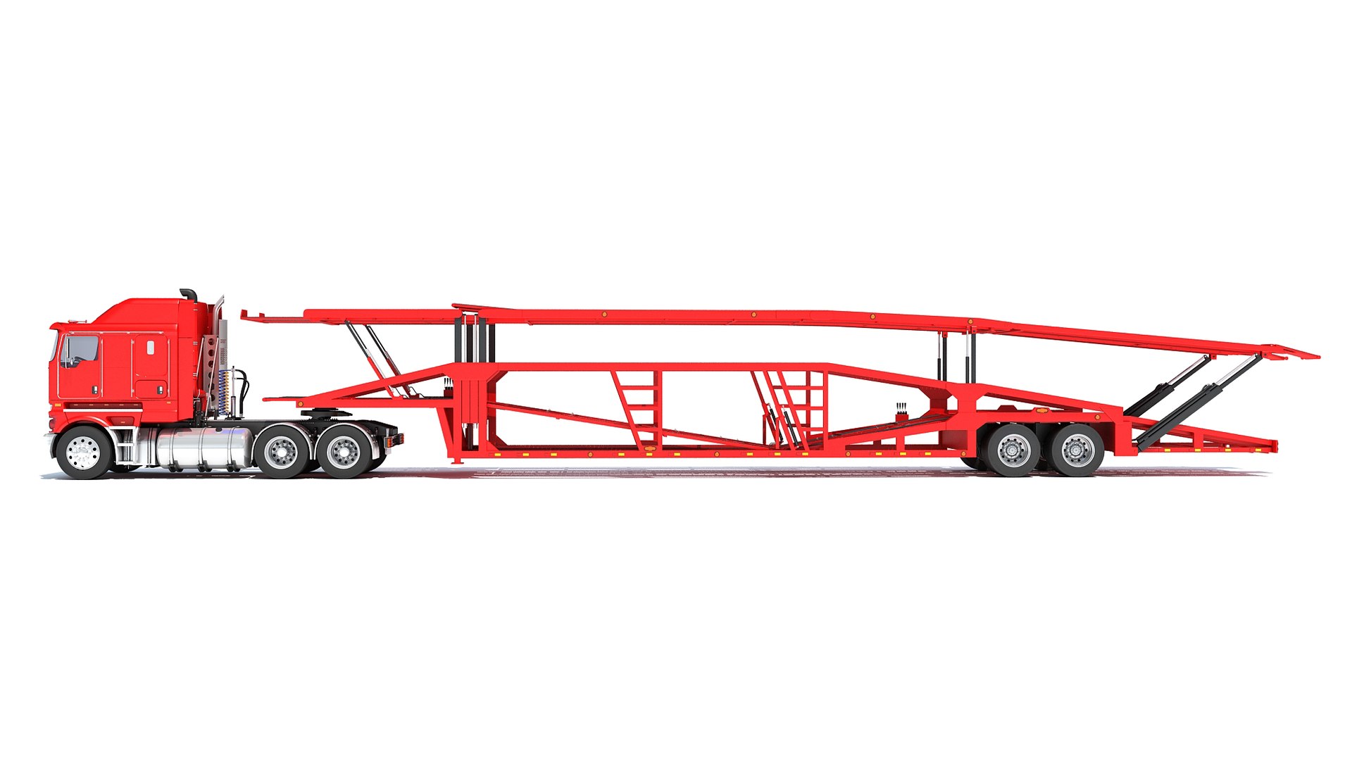 3D Car Carrier Semi Truck Trailer - TurboSquid 2262916