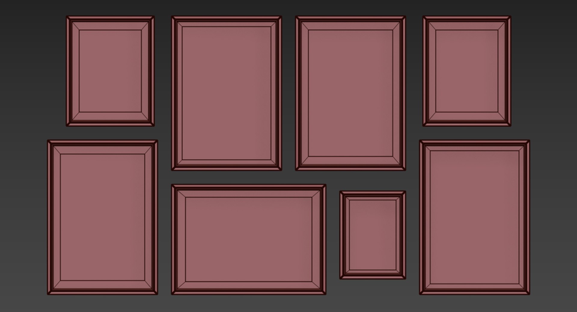 3D Picture Frames Set-469 model - TurboSquid 2155044