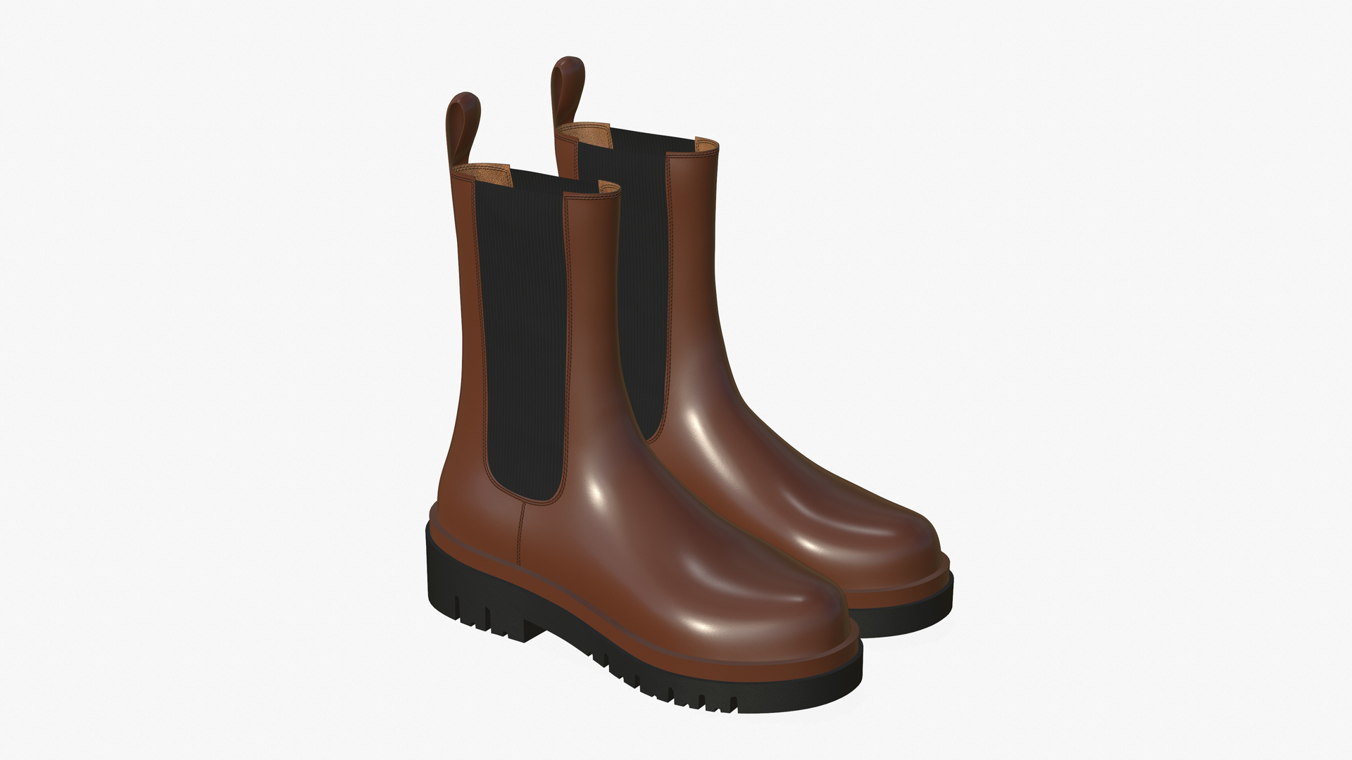 modelo 3d Realistic Leather Boots V79 - TurboSquid 1957483