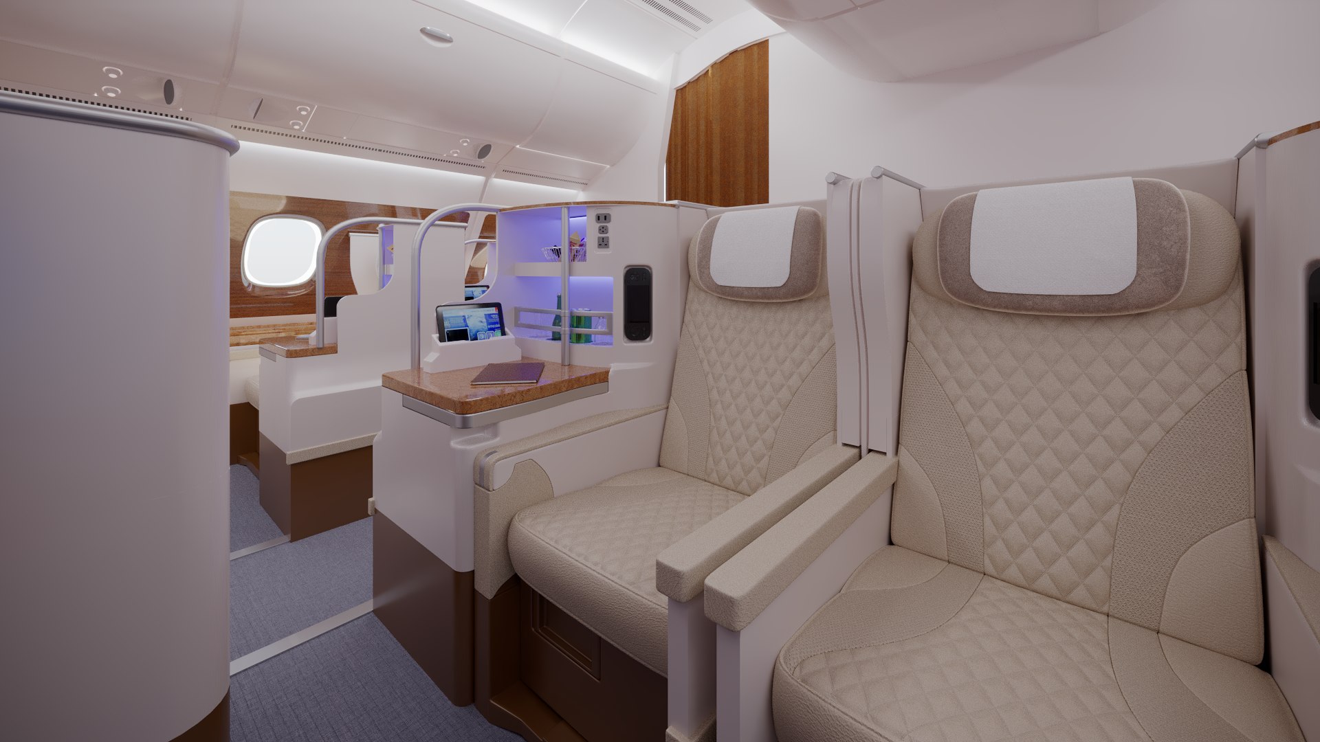 Airbus A380 800 Business Class Emirates 3D - TurboSquid 2052103