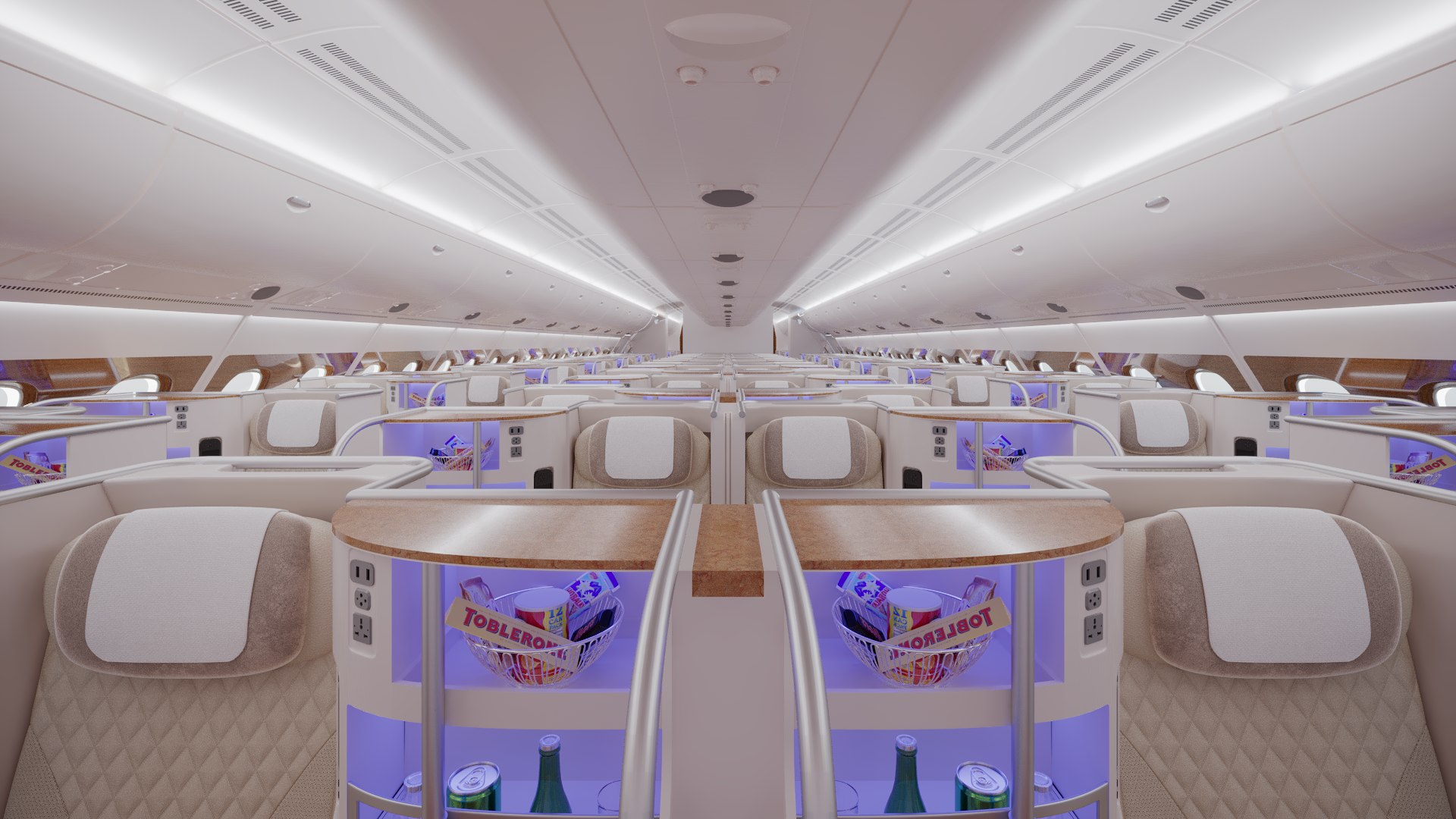 Airbus A380 800 Business Class Emirates 3D - TurboSquid 2052103