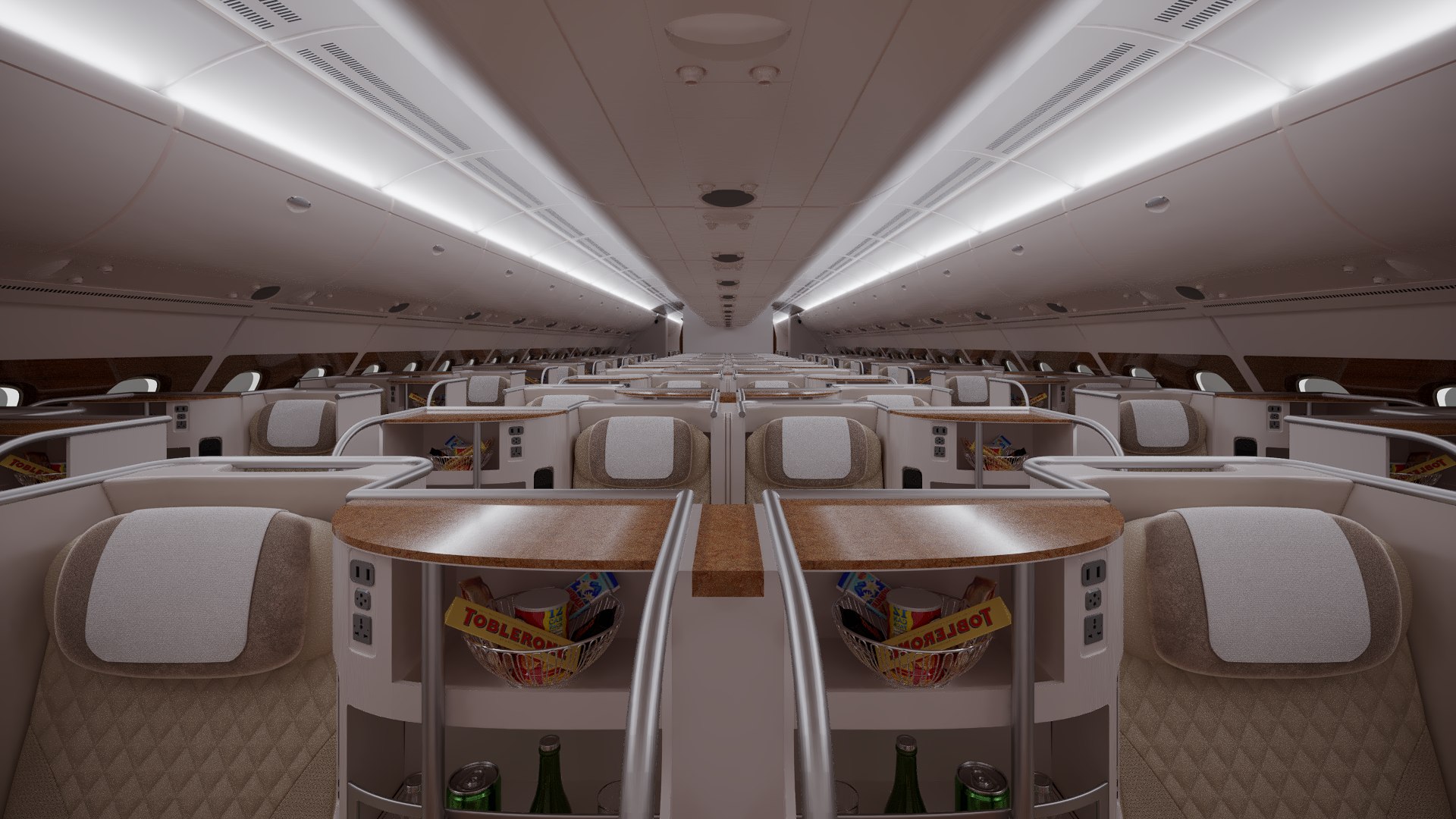 Airbus A380 800 Business Class Emirates 3D - TurboSquid 2052103