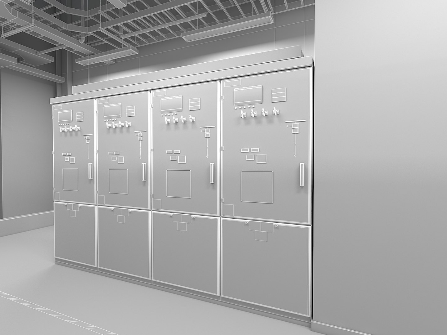 3D Model Power Distribution Room - TurboSquid 2123444