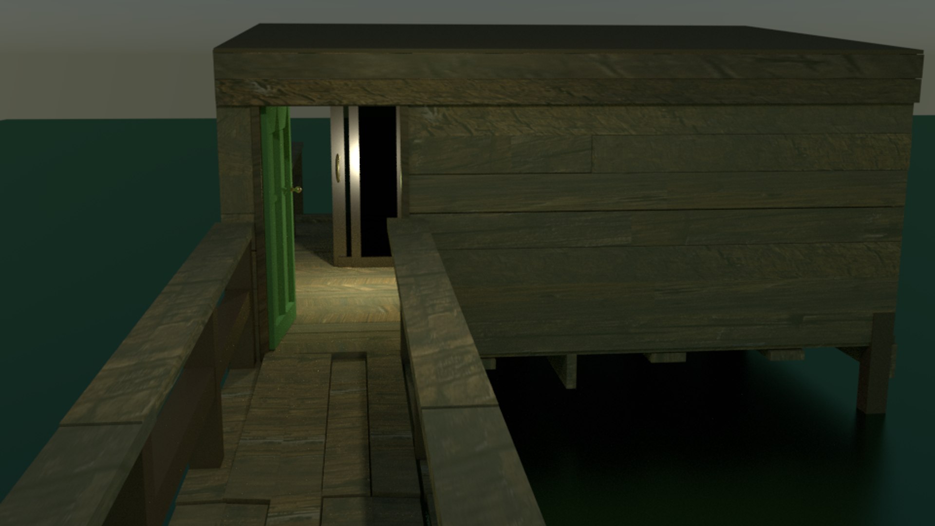 3D Model Old Fishing Shack - TurboSquid 1385521