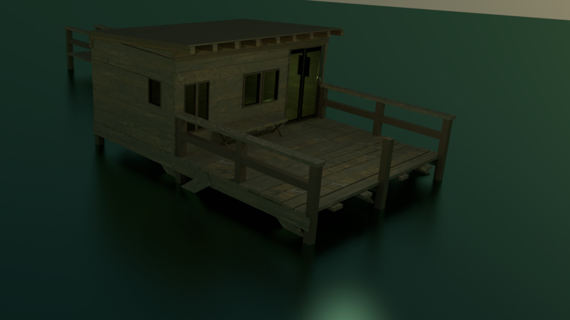3D Model Old Fishing Shack - TurboSquid 1385521