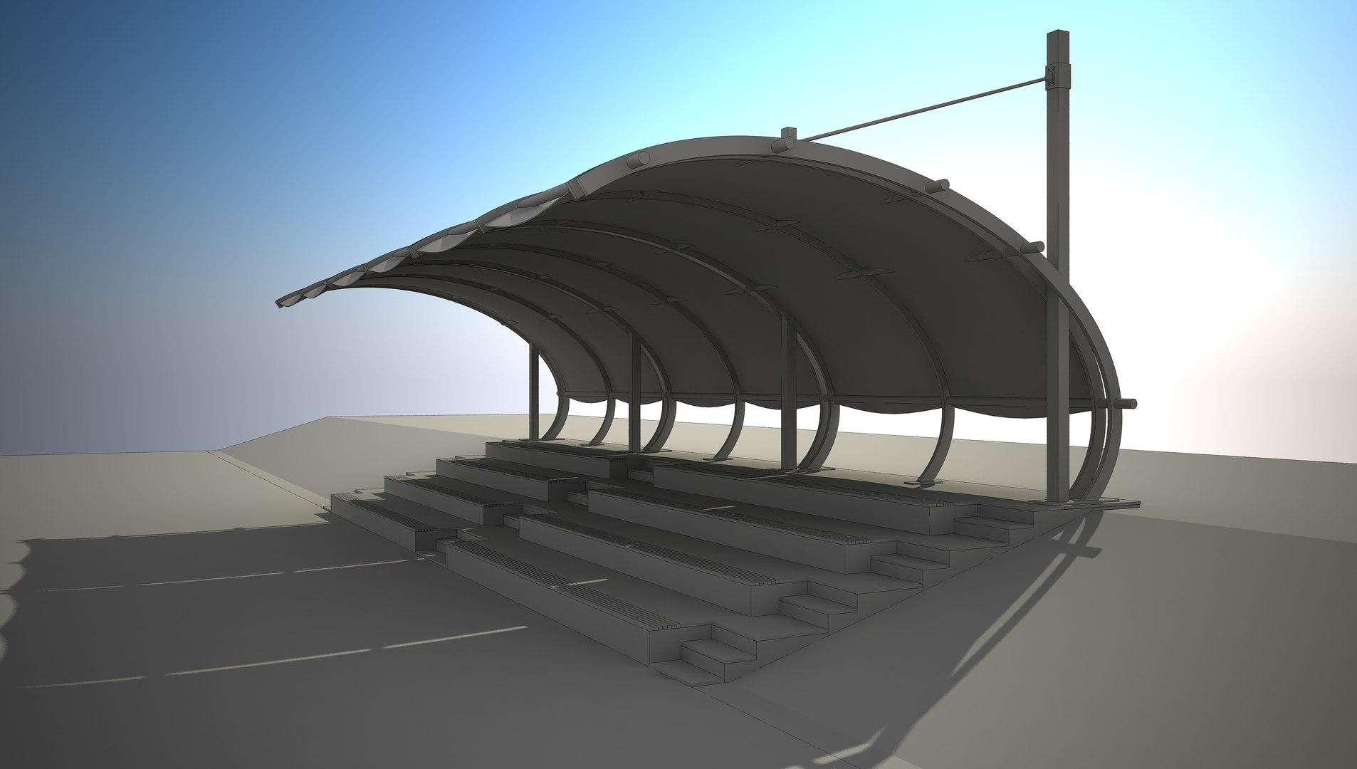 Tribune Structure 3d Model