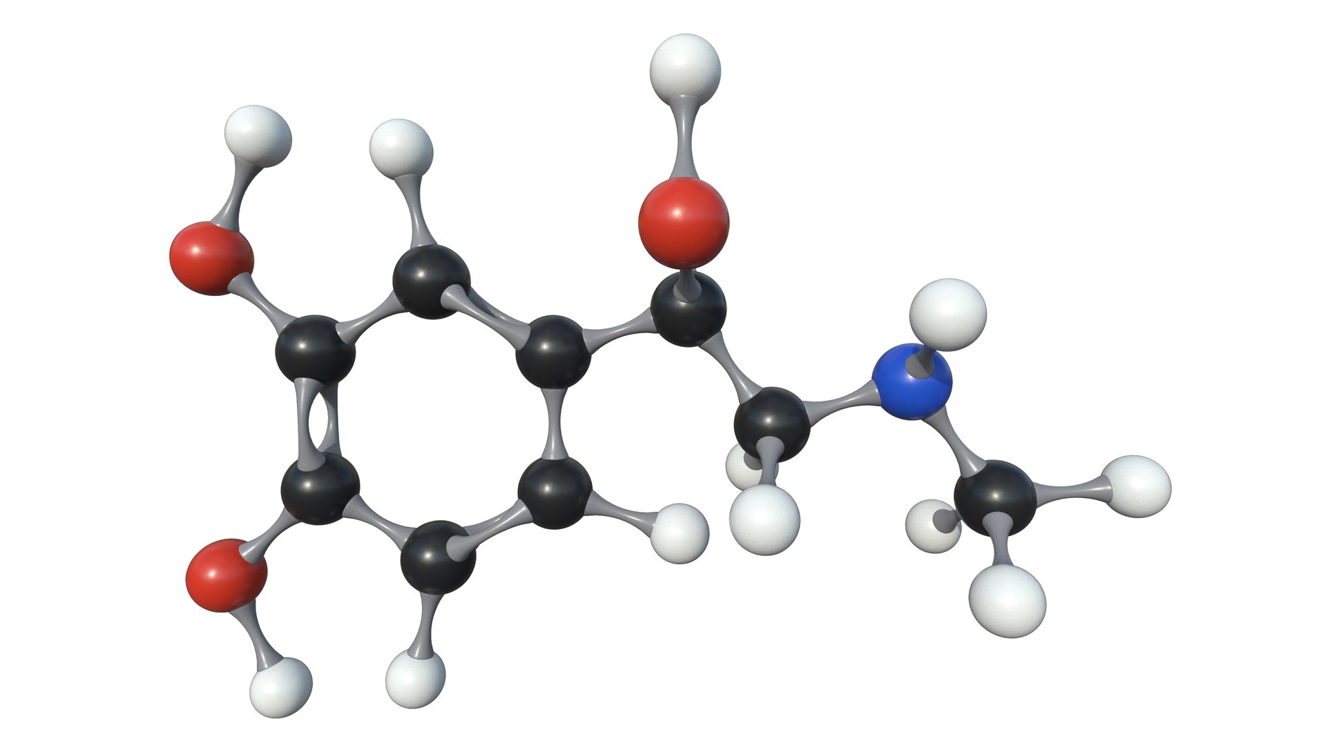 Epinephrine Molecule With PBR 4K 8K 3D Model - TurboSquid 1943424