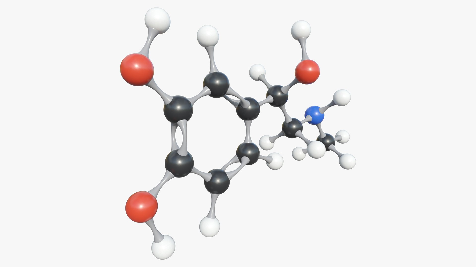 Epinephrine Molecule With PBR 4K 8K 3D Model - TurboSquid 1943424