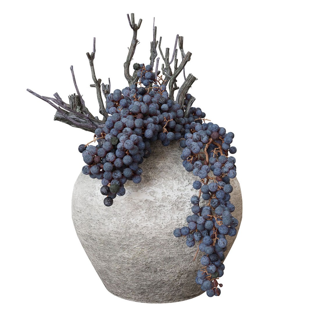 Decor Dry Grape Ceramic 3D Model - TurboSquid 1354728