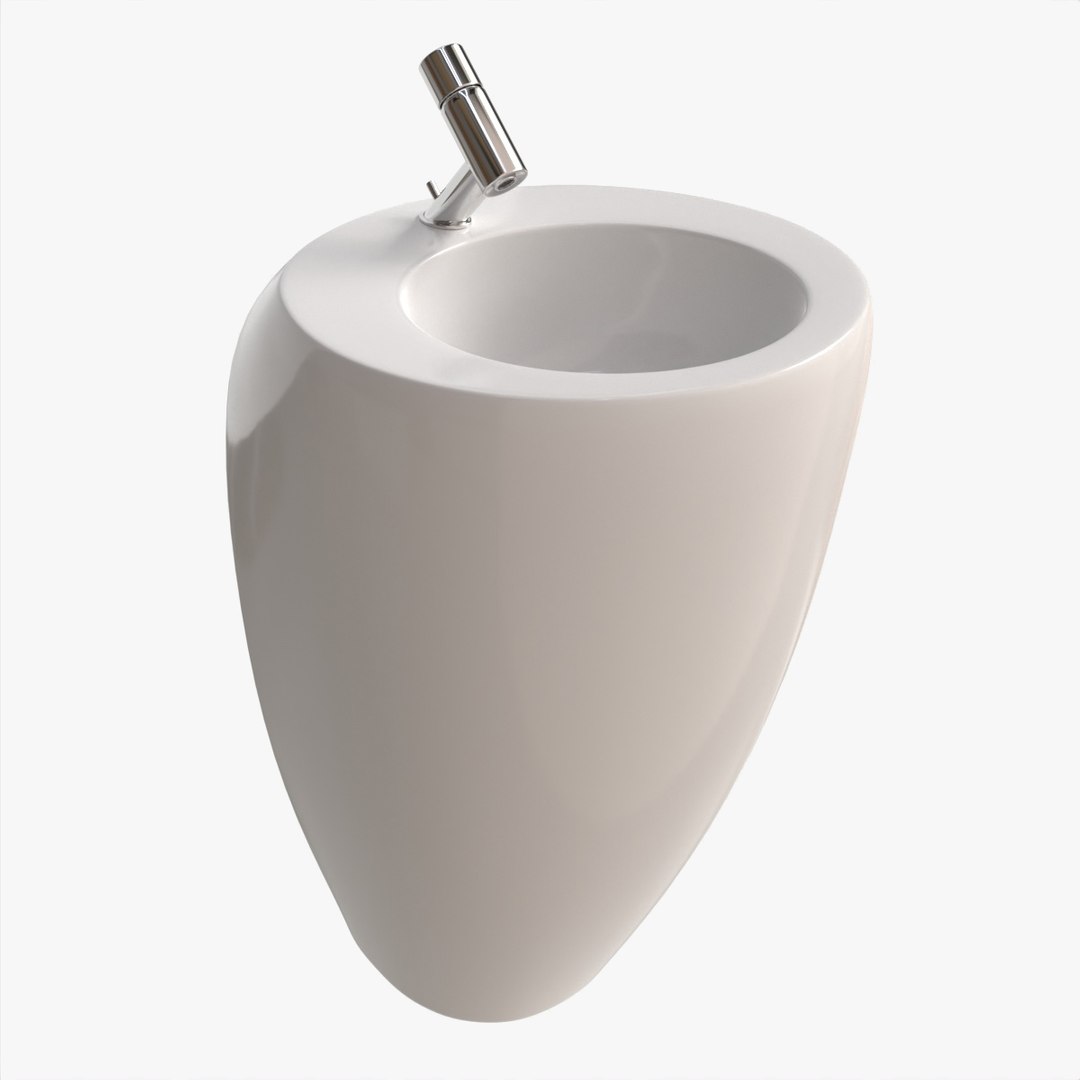 Laufen Ilbagnoalessi Washbasin With Integrated Pedestal 3D Model ...