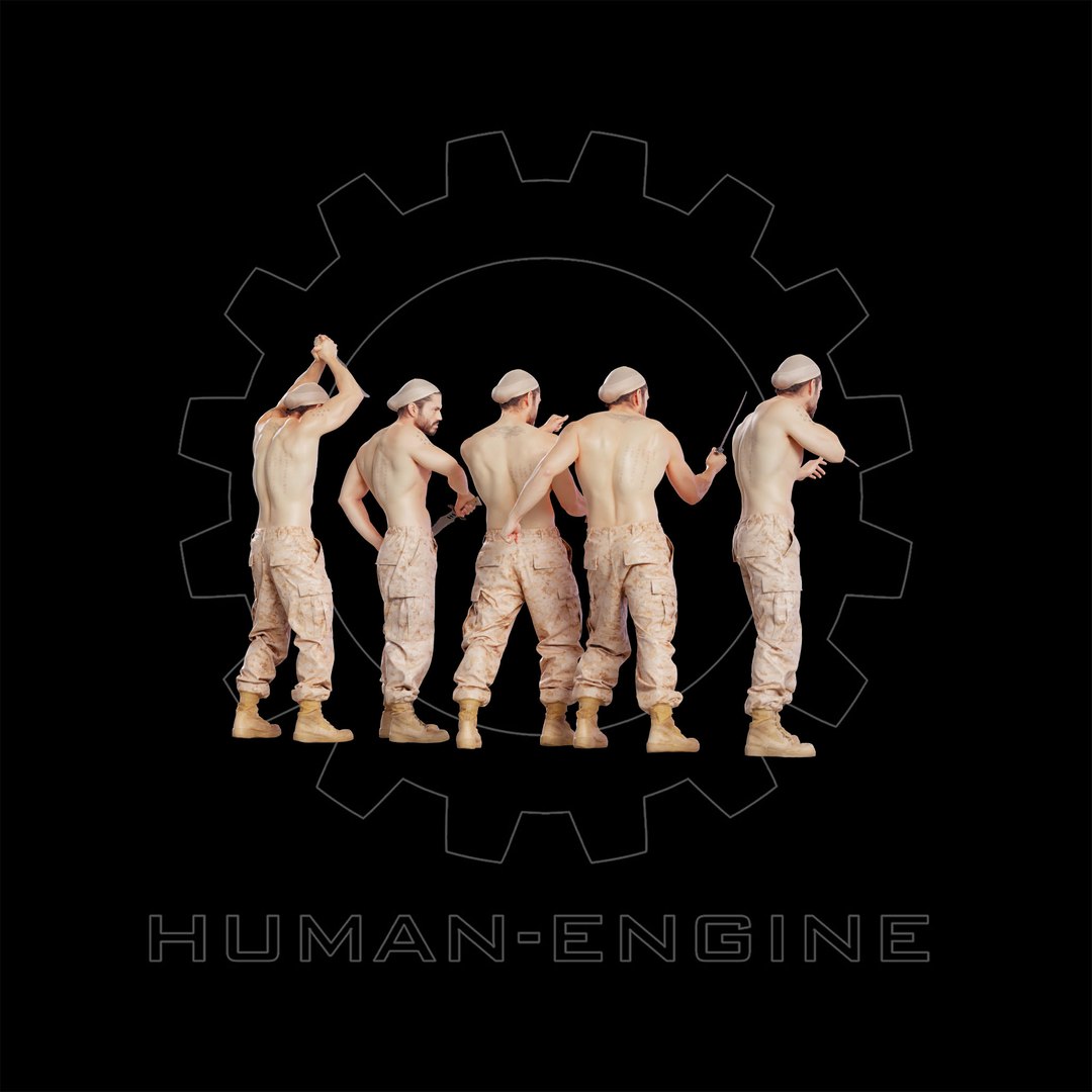 3D Male Scan - Victor Knife Poses Bundle Model - TurboSquid 2220955