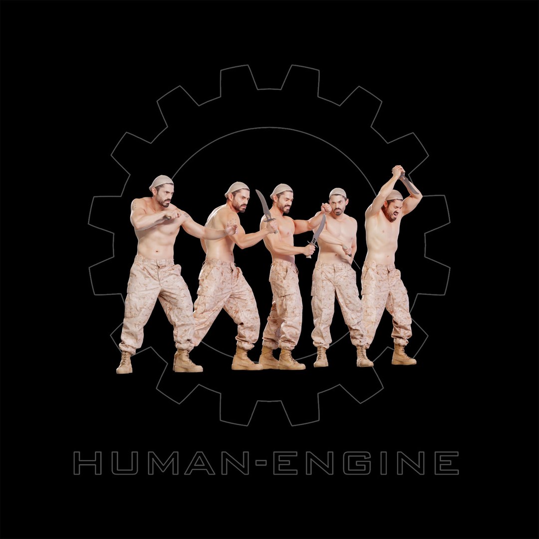 3D Male Scan - Victor Knife Poses Bundle Model - TurboSquid 2220955