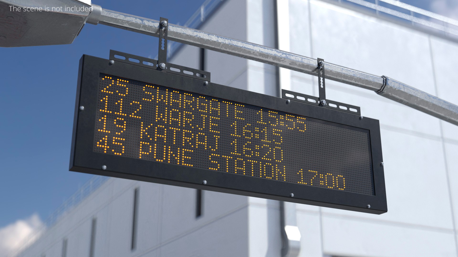 3D Urban Bus Stop LED Display Board With Mounting Brackets - TurboSquid ...