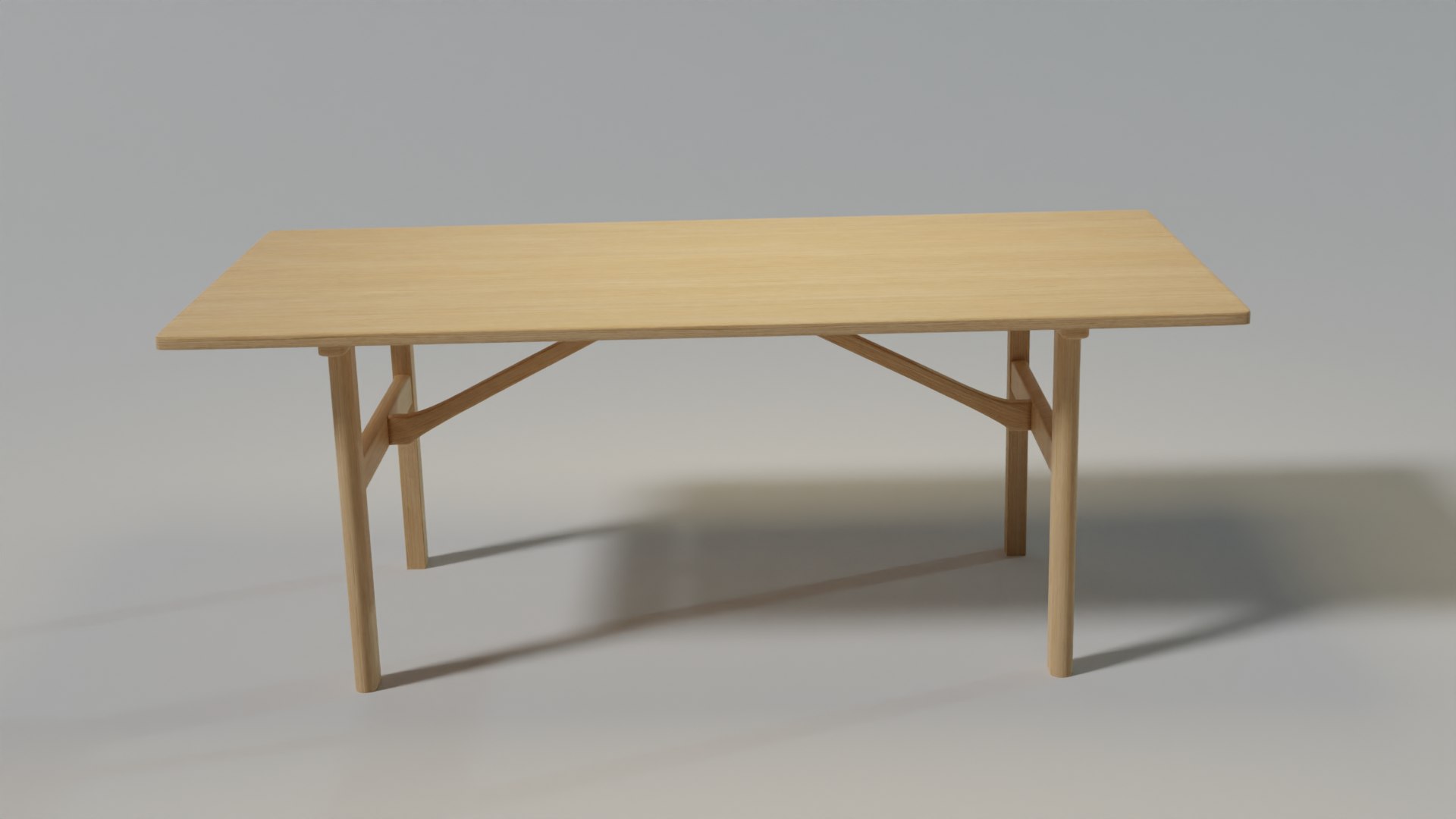 Stylised modern wooden table 3D model subdiv ready 3D model ...