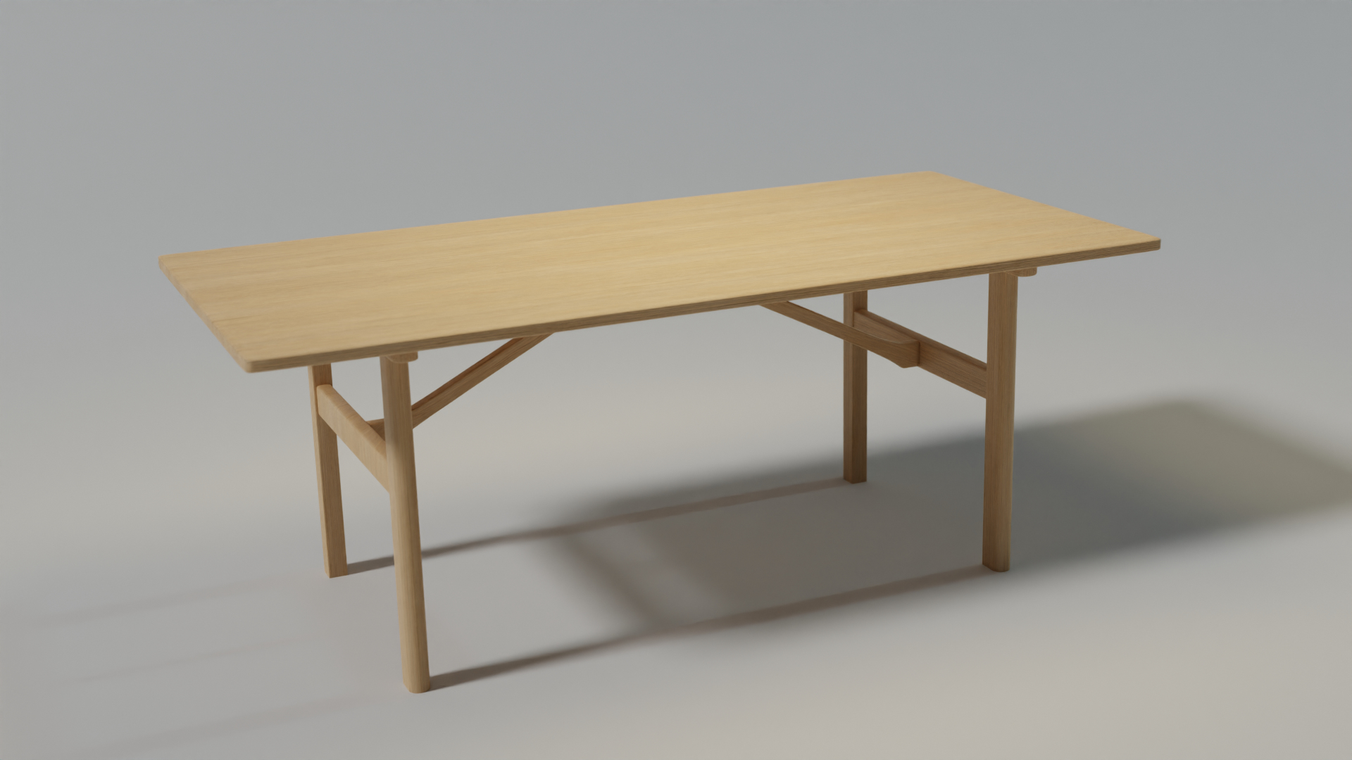 Stylised modern wooden table 3D model subdiv ready 3D model ...